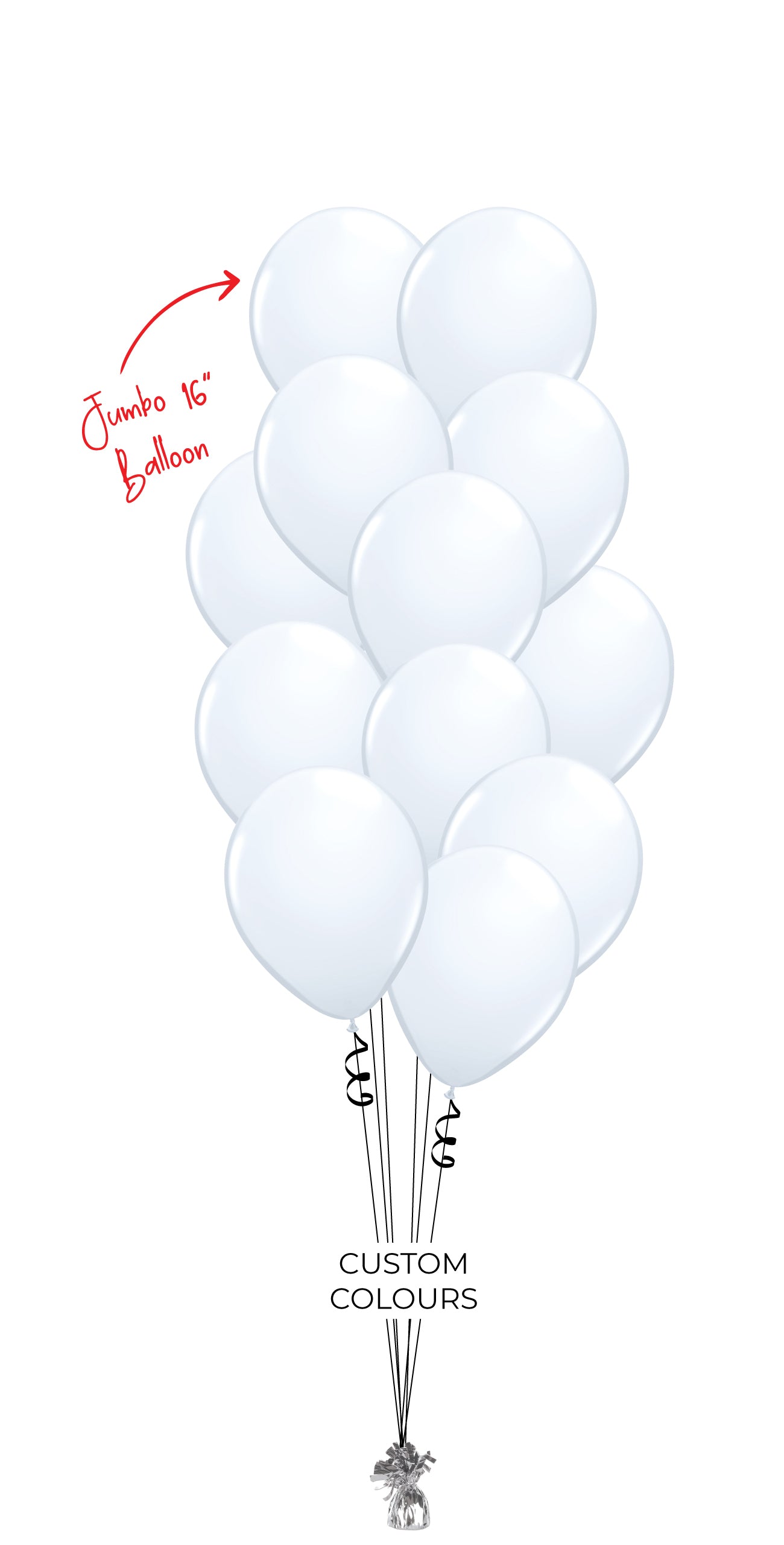Dozen Custom Colours Balloon Arrangement – BALLOONERY.COM