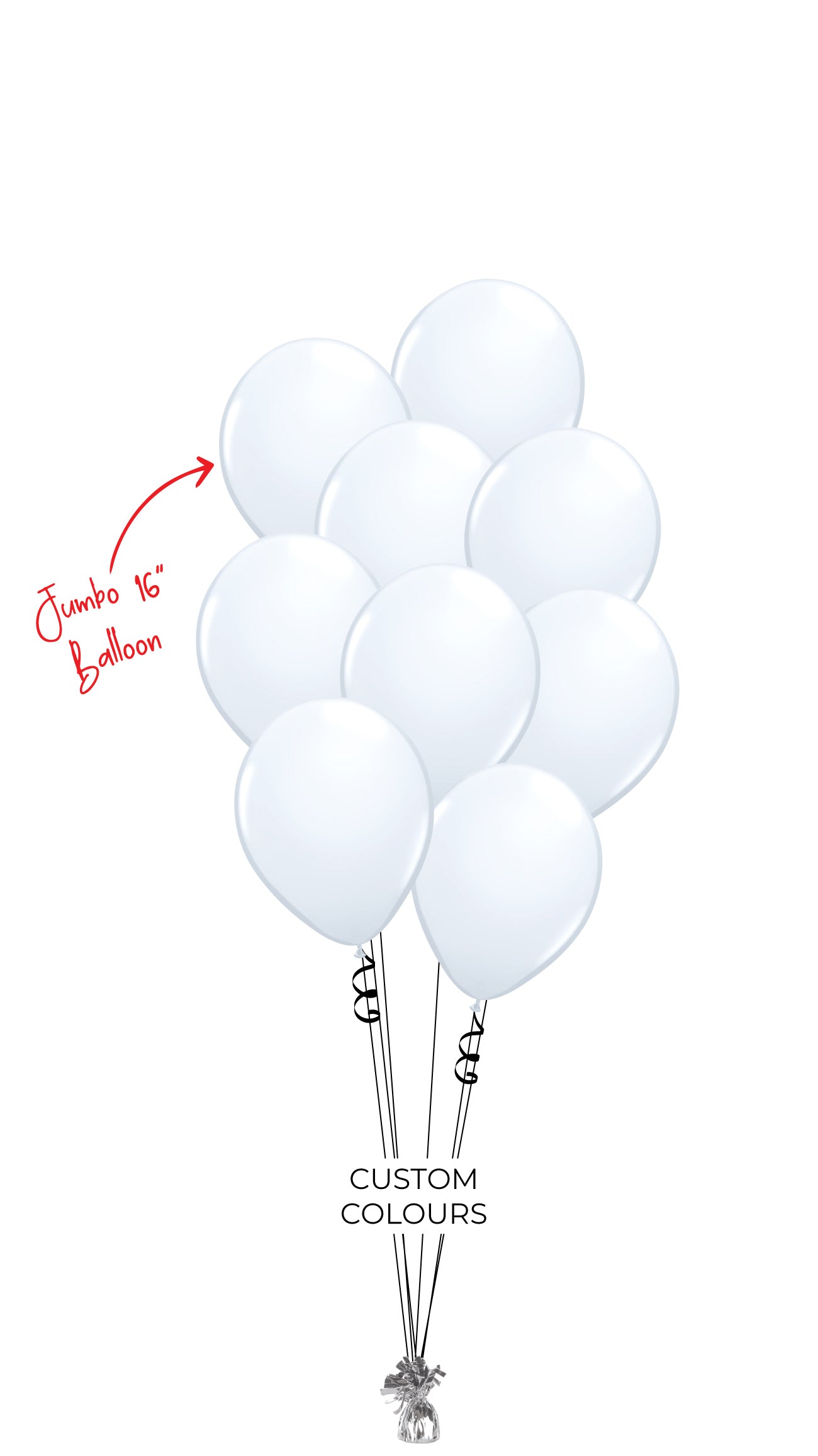 Dozen Custom Colours Balloon Arrangement – BALLOONERY.COM