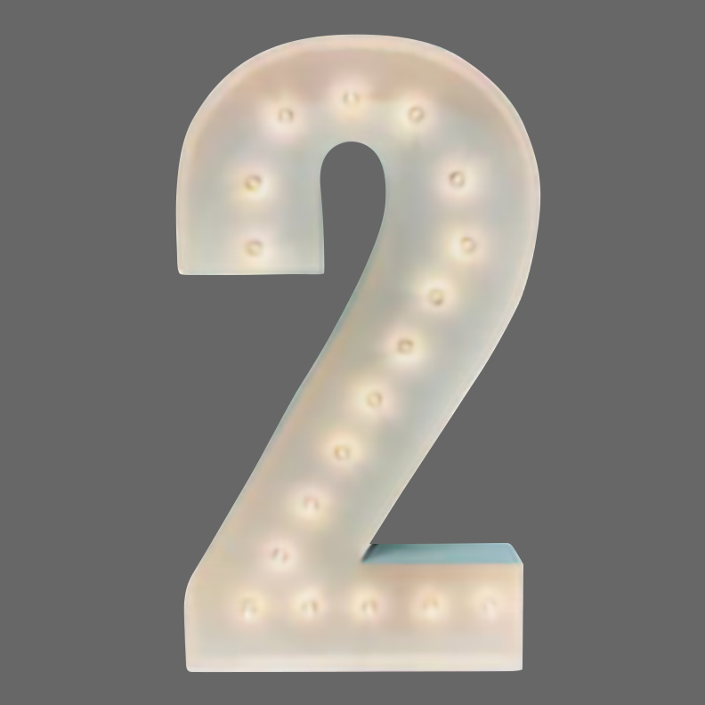 Light-Up Marquee Number 2 – BALLOONERY.COM