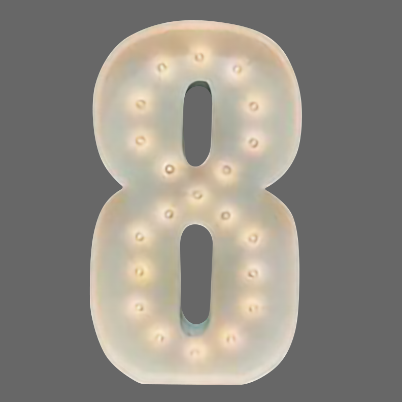 Light-Up Marquee Number 8 – BALLOONERY.COM