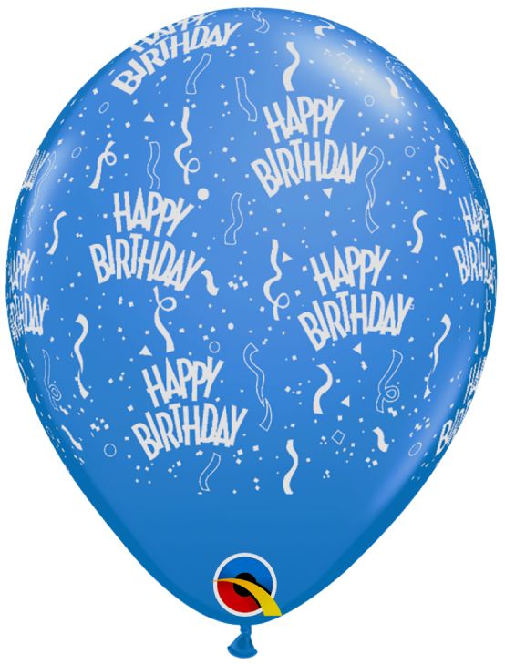 11" HBD Blue Balloon – BALLOONERY.COM