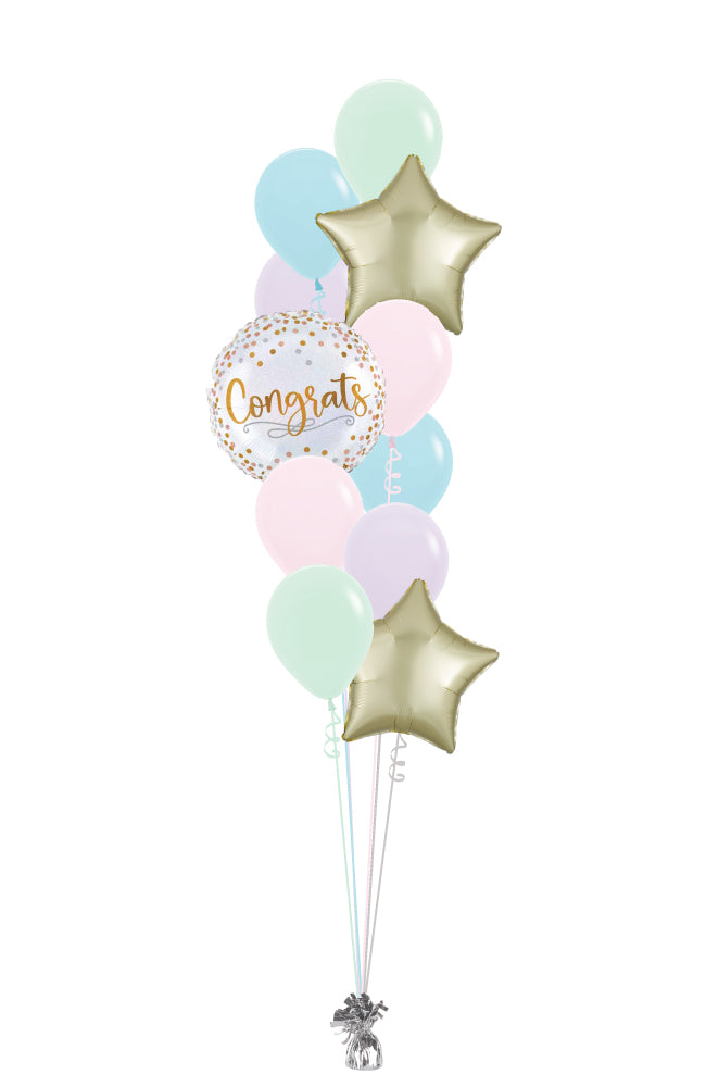 Pastel Congrats! Balloon Bouquet – BALLOONERY.COM