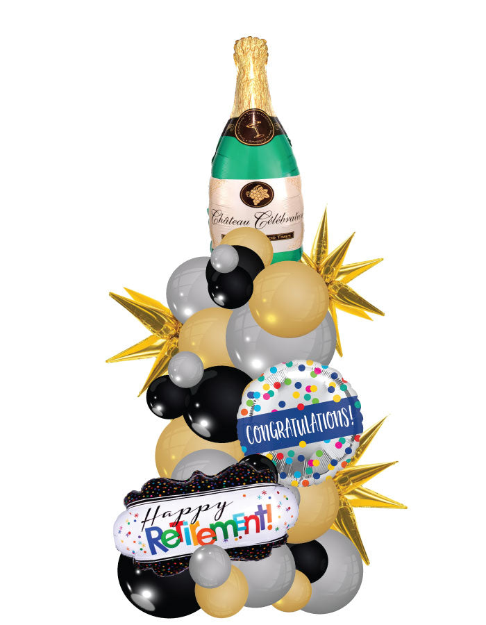 Retirement Column Balloon Bouquet – BALLOONERY.COM