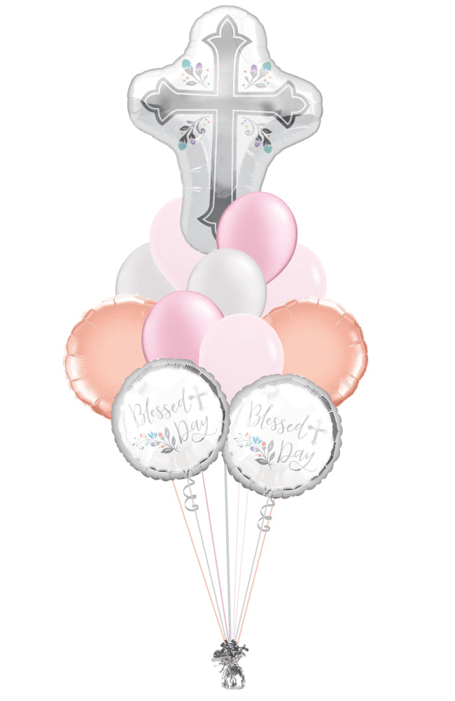 Religious Celebration - pinks Balloon Bouquet – BALLOONERY.COM