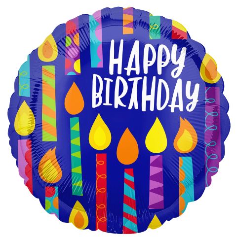 18" HBD HAPPY CANDLES Balloon – BALLOONERY.COM
