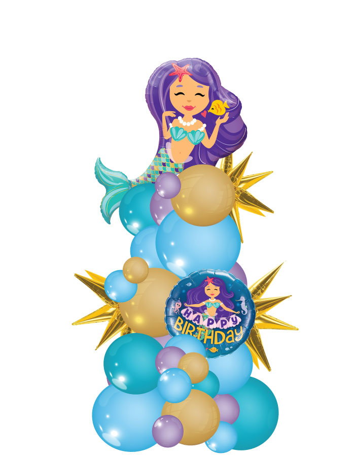 Mermaid Organic Column Balloon Bouquet – BALLOONERY.COM