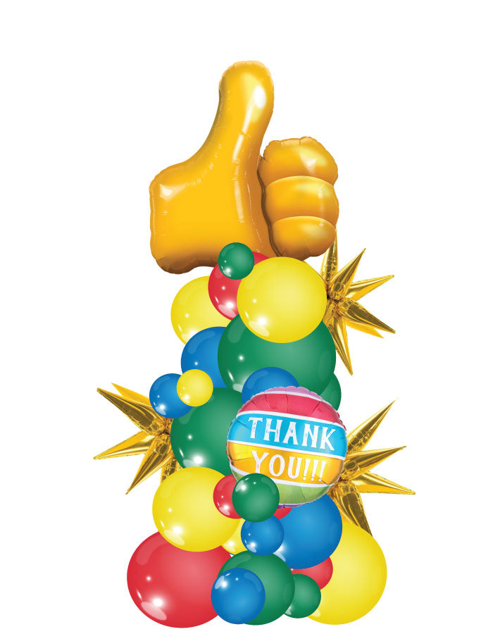 Thank You organic column Balloon Bouquet – BALLOONERY.COM