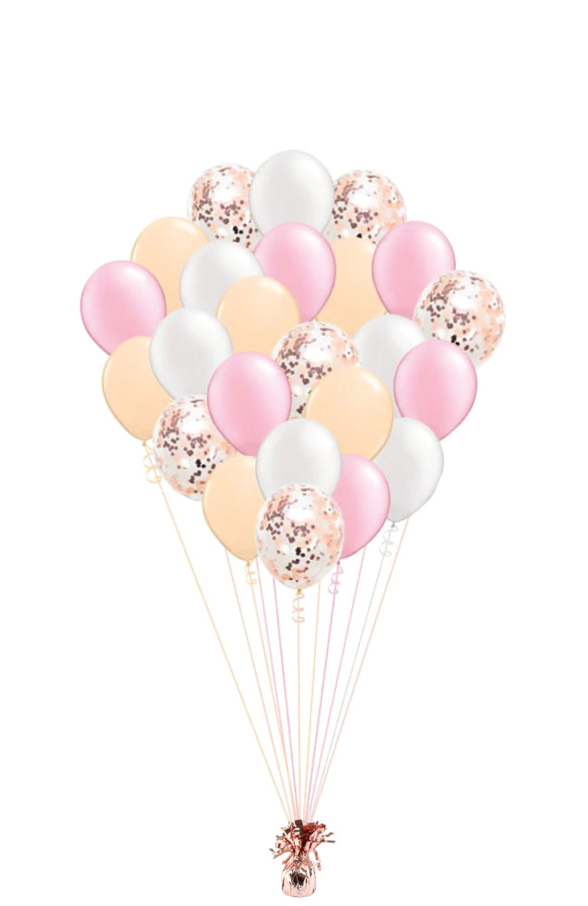 Confetti Pink Cream Balloon Bouquet – BALLOONERY.COM