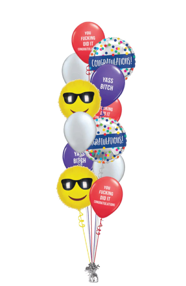 Sassy Congratulations Adult Balloon Arrangement – BALLOONERY.COM